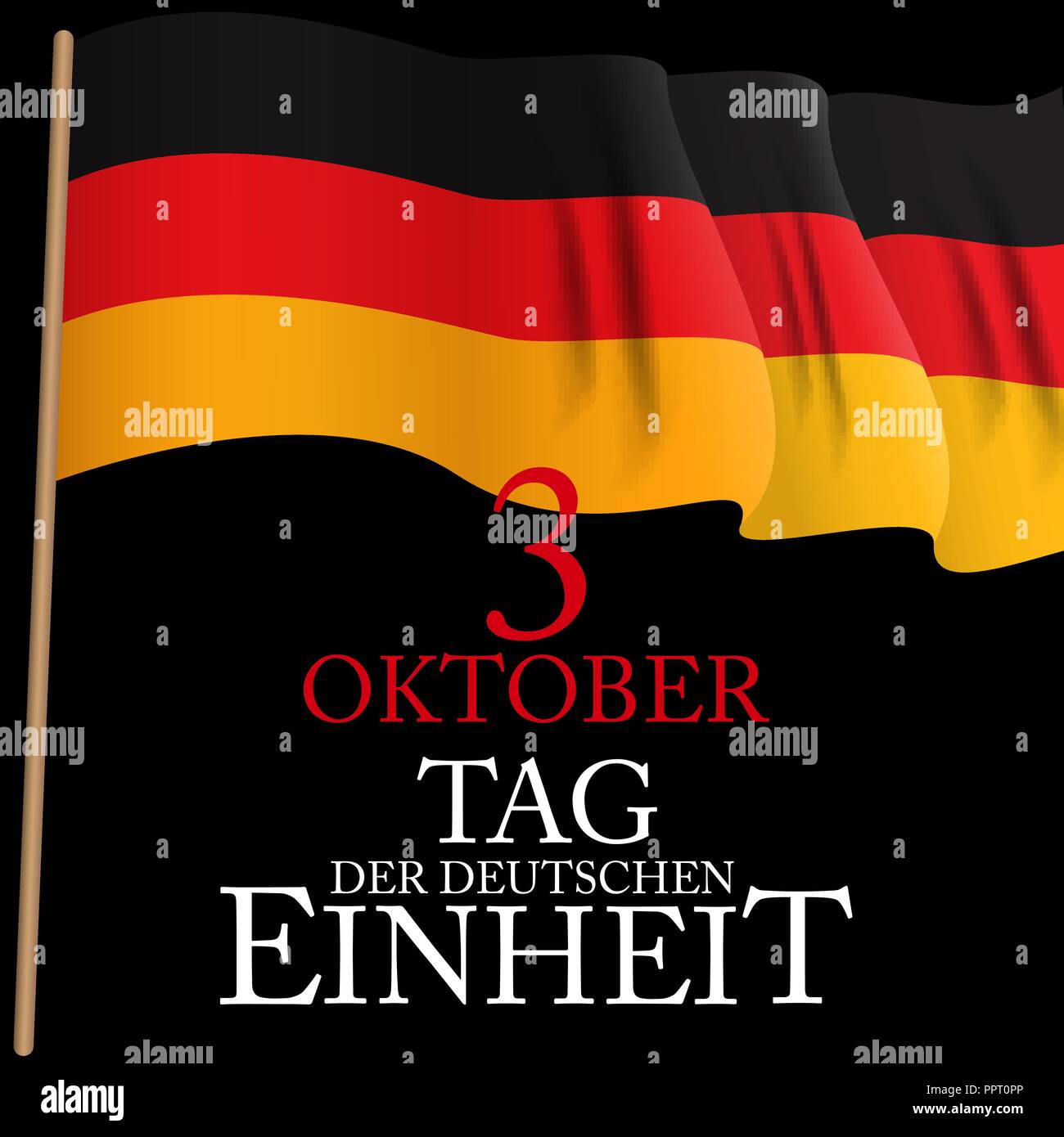 3 Oktober Tag der Deutschen Einheit. Translation: 3 october day of ...