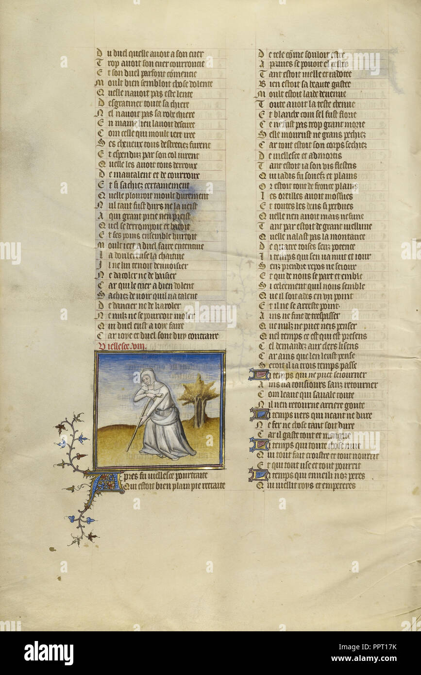 Female Personification of Old Age; Paris, France; about 1405; Tempera ...