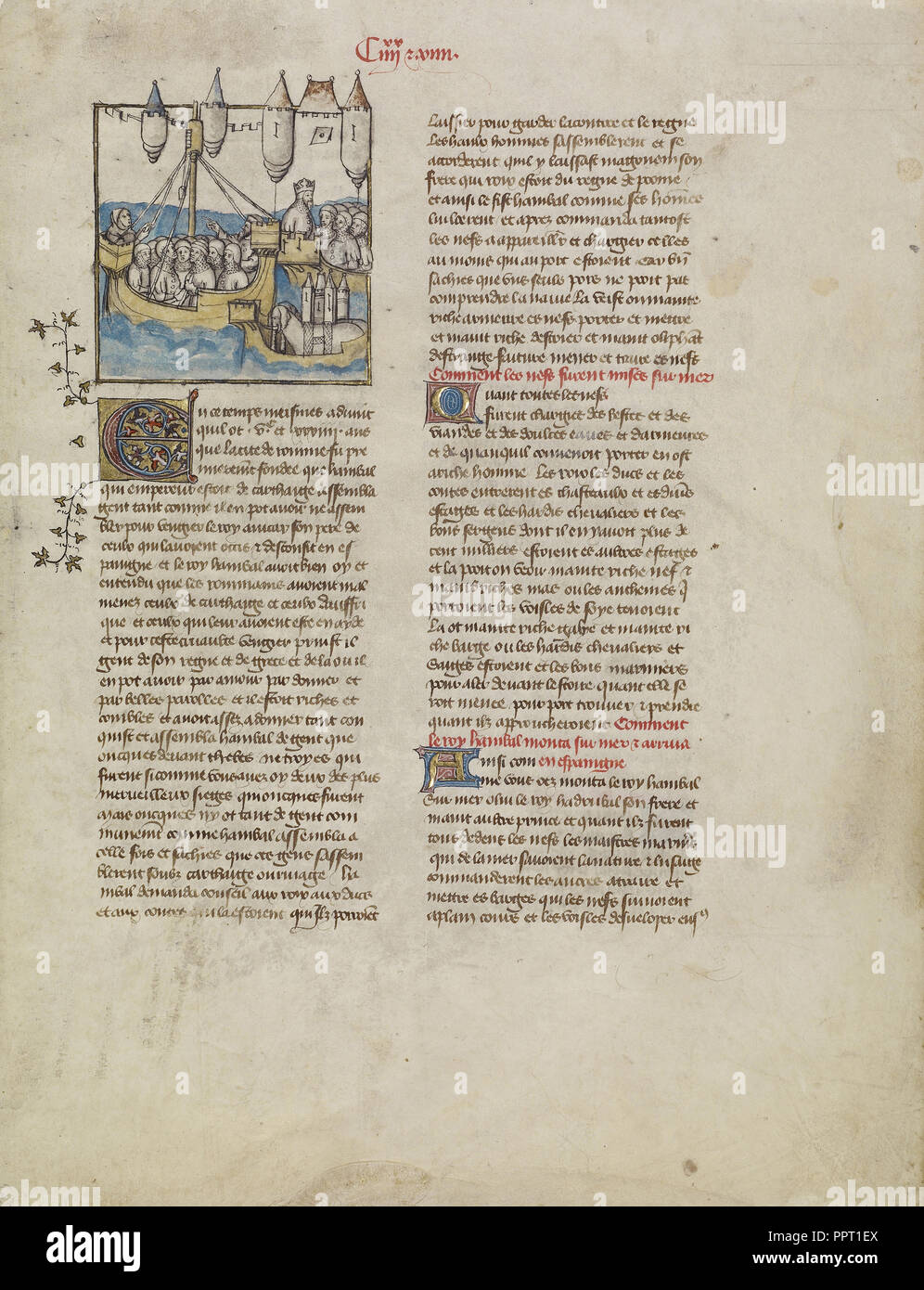 The Fleet of Hannibal Sailing to Spain; First Master of the Bible ...