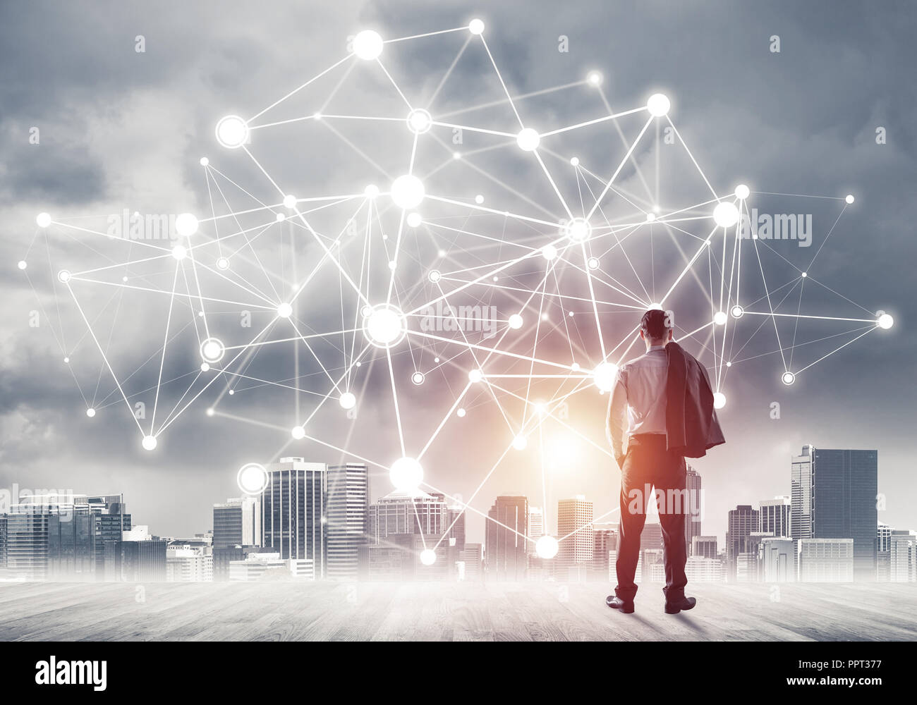 International business networking and social connection against Stock ...