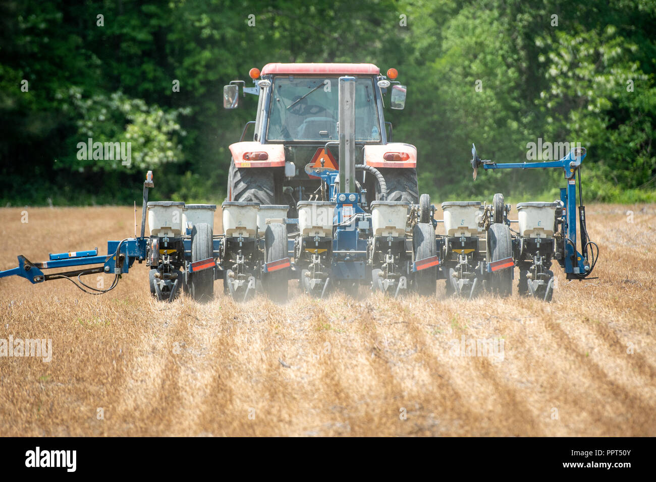 No till corn planting on a farm near Newburg, Maryland Stock Photo - Alamy