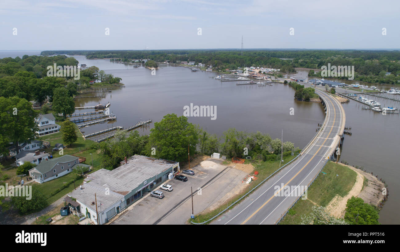 The bridge to Cobb Island on the Potomac River in southern Maryland ...