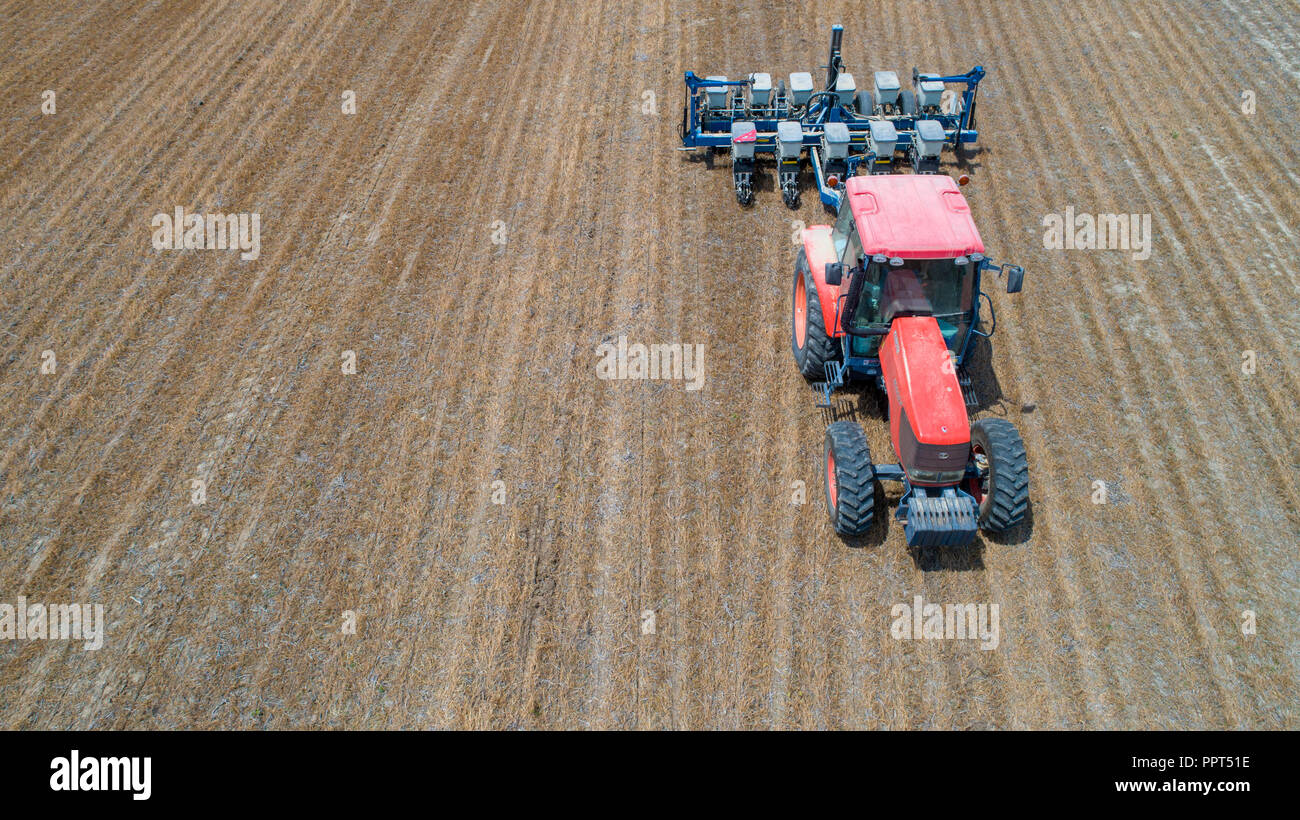 No till corn planting on a farm near Newburg, Maryland Stock Photo - Alamy