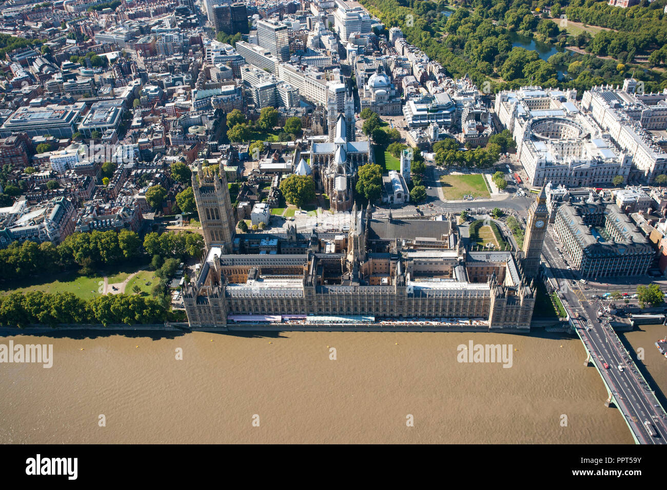 Aerial view of westminster hi-res stock photography and images - Alamy