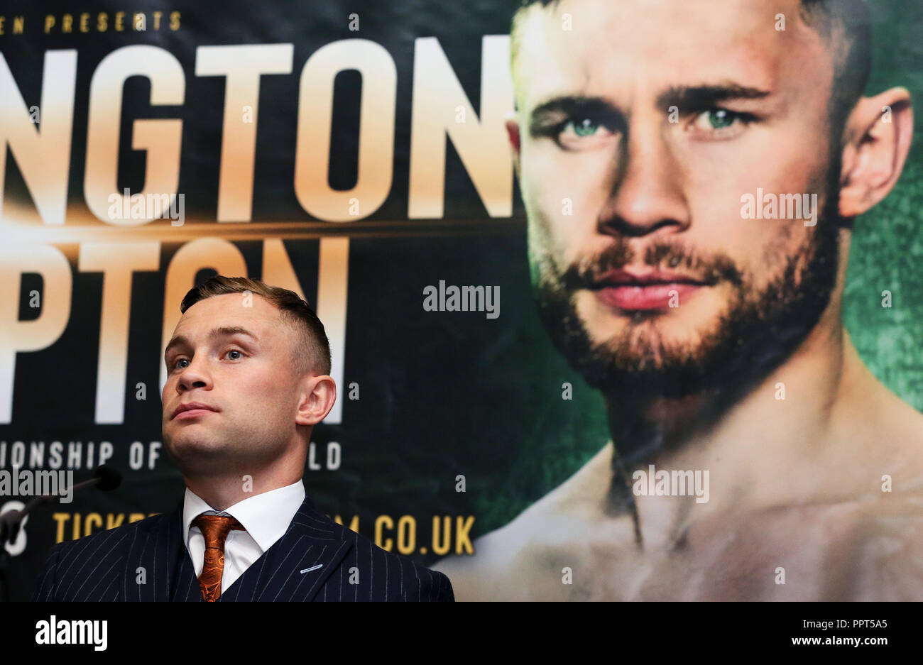 Carl Frampton during the press conference at the Clayton Hotel, Belfast ...