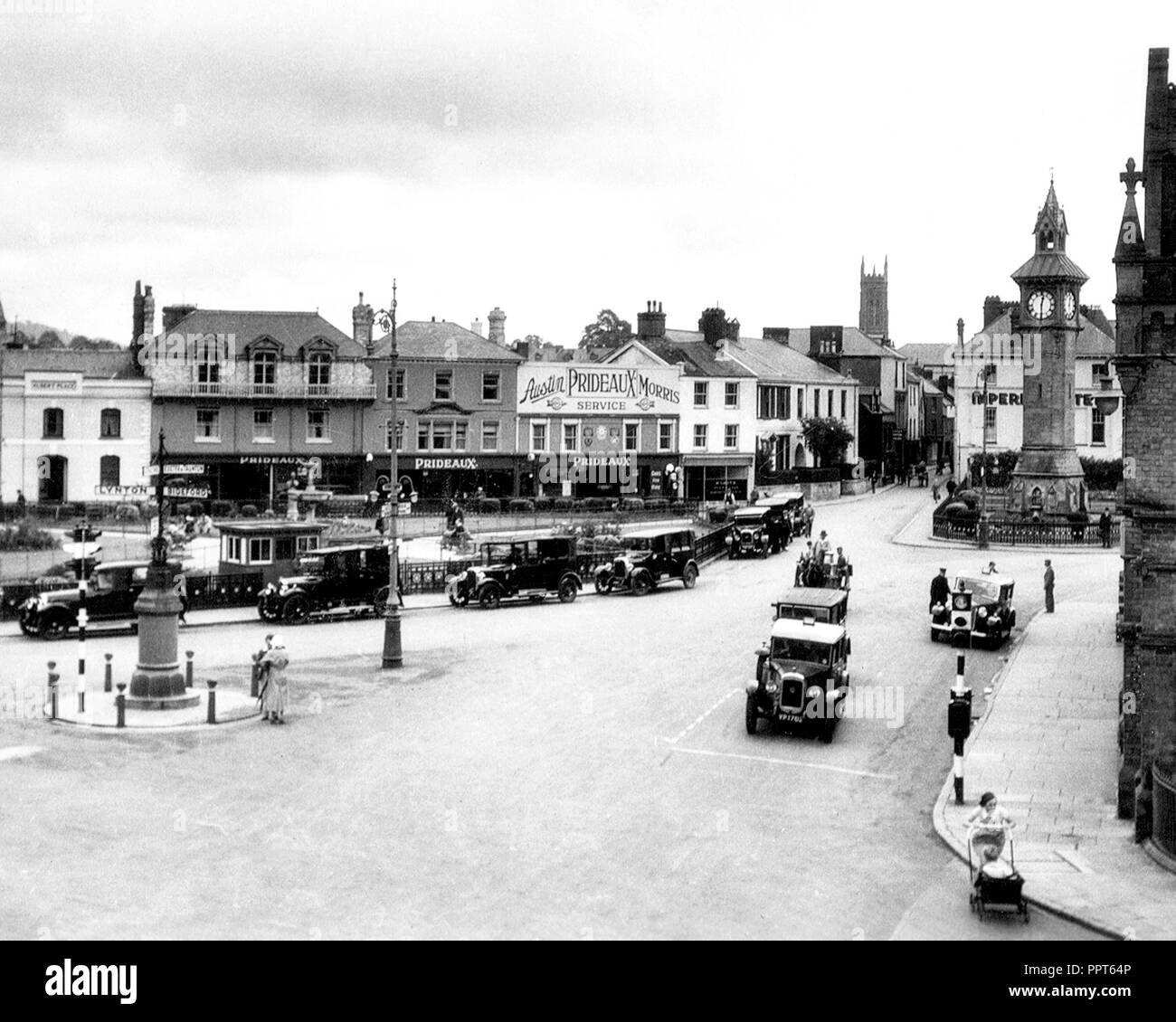 Barnstaple Square early 1900s Stock Photo - Alamy