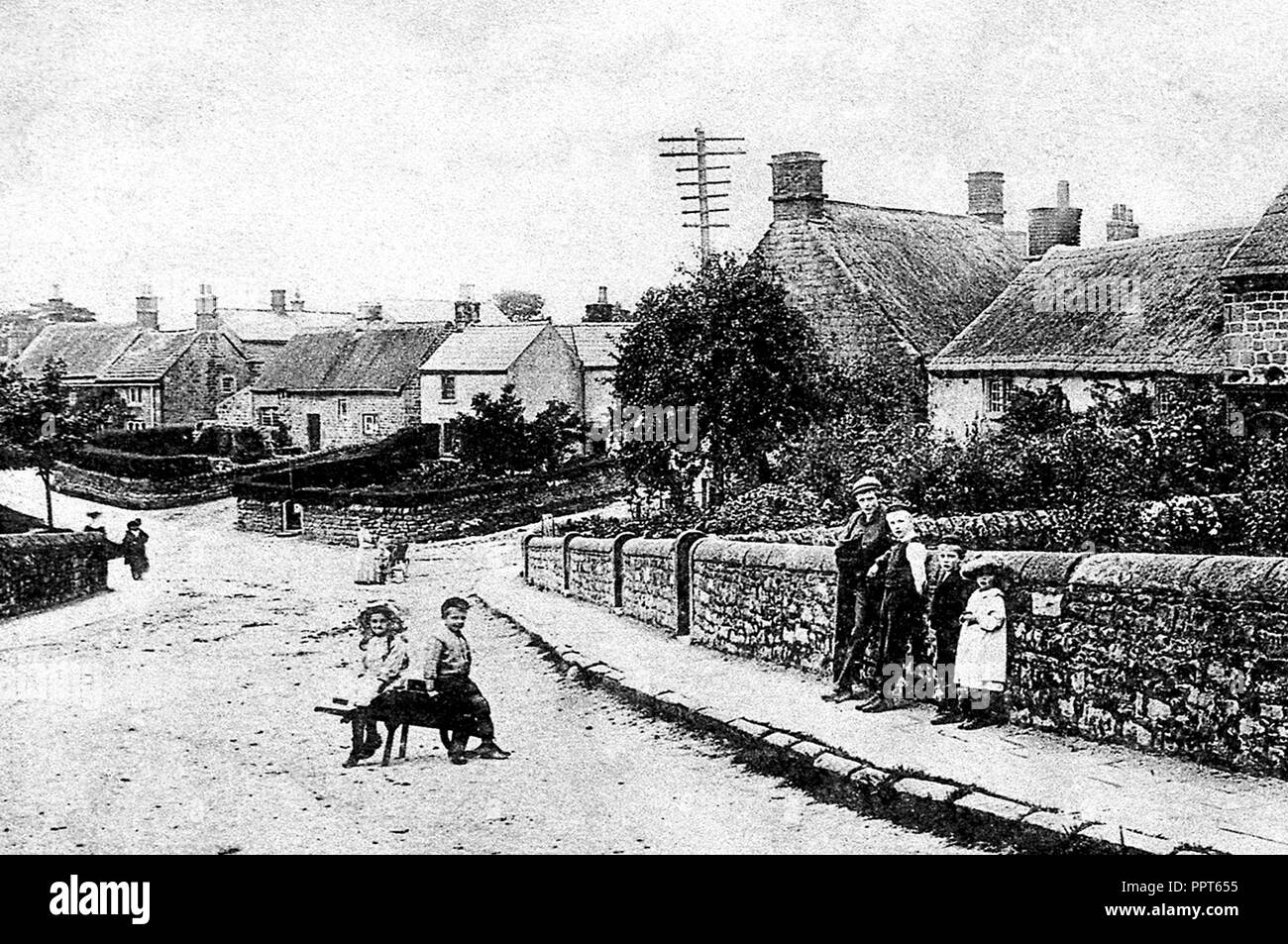 Upper End, Baslow early 1900s Stock Photo - Alamy