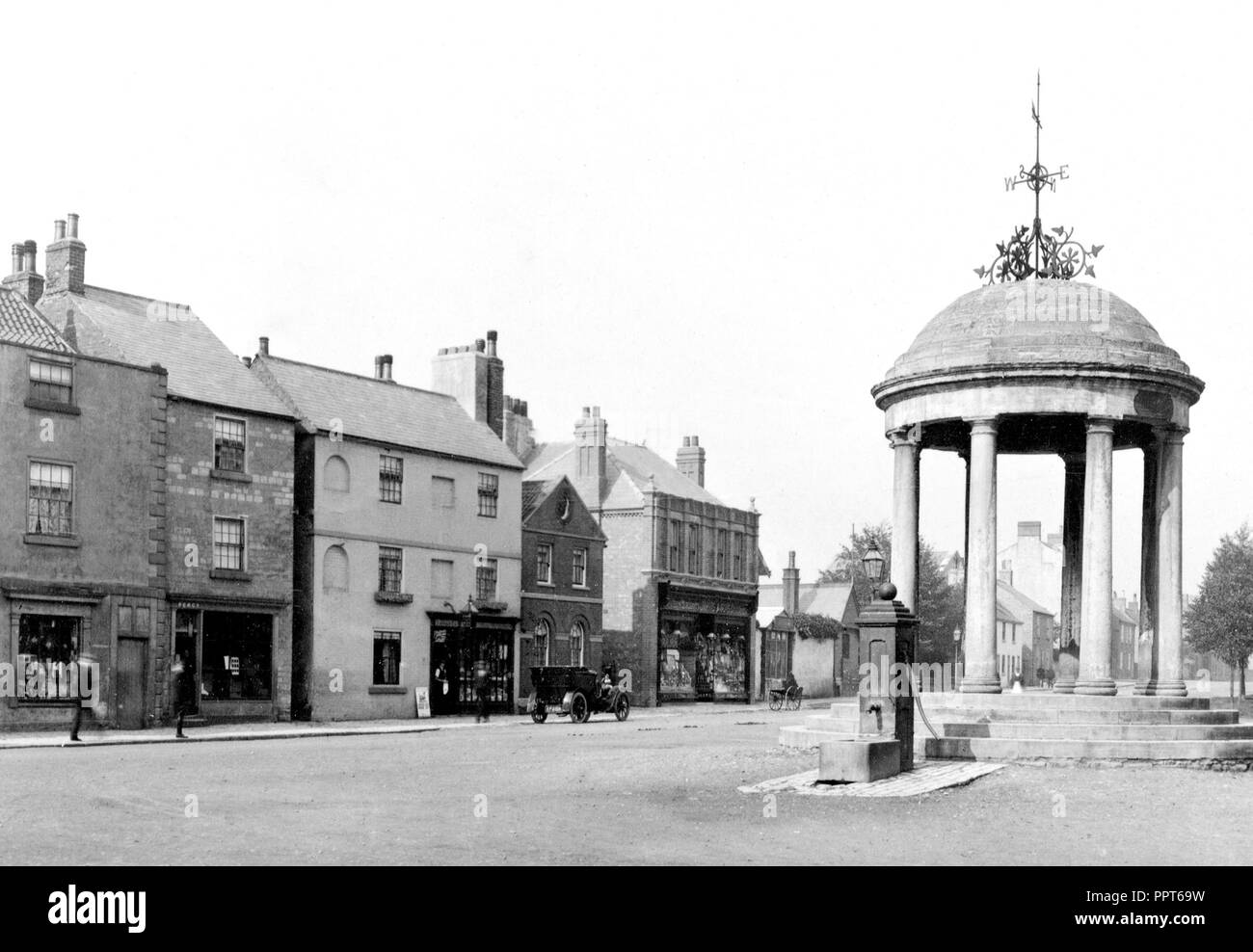 Tickhill Market Place early 1900s Stock Photo - Alamy