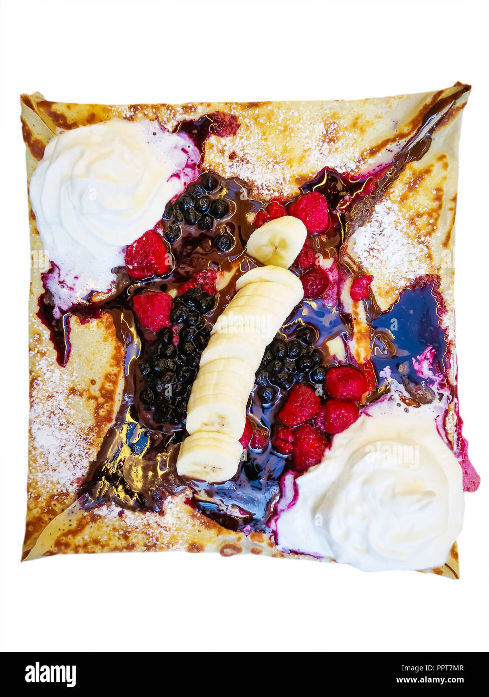 Homemade french crepe on the table Stock Photo - Alamy