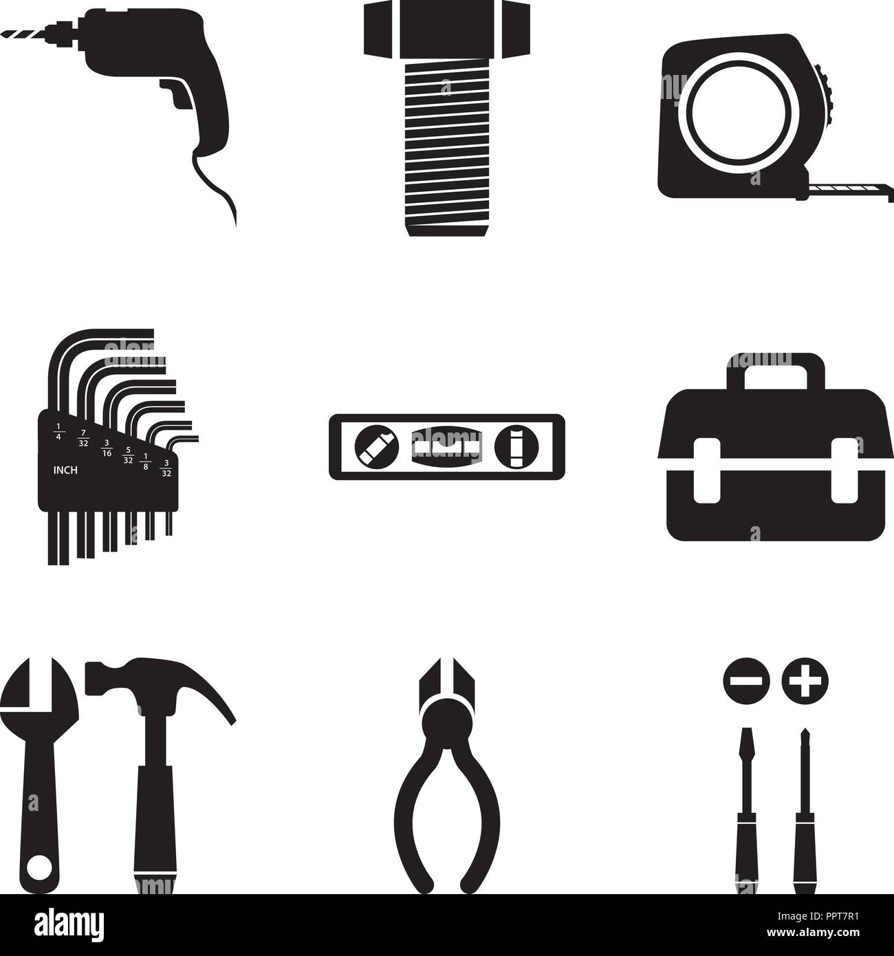 Basic hardware tools Stock Vector Image Art Alamy