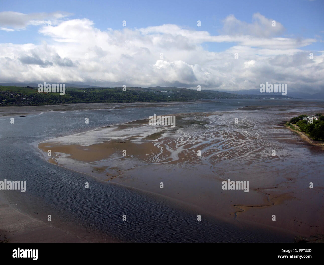 Looking down from the volcanic plug, that is Dumbarton Rock near ...