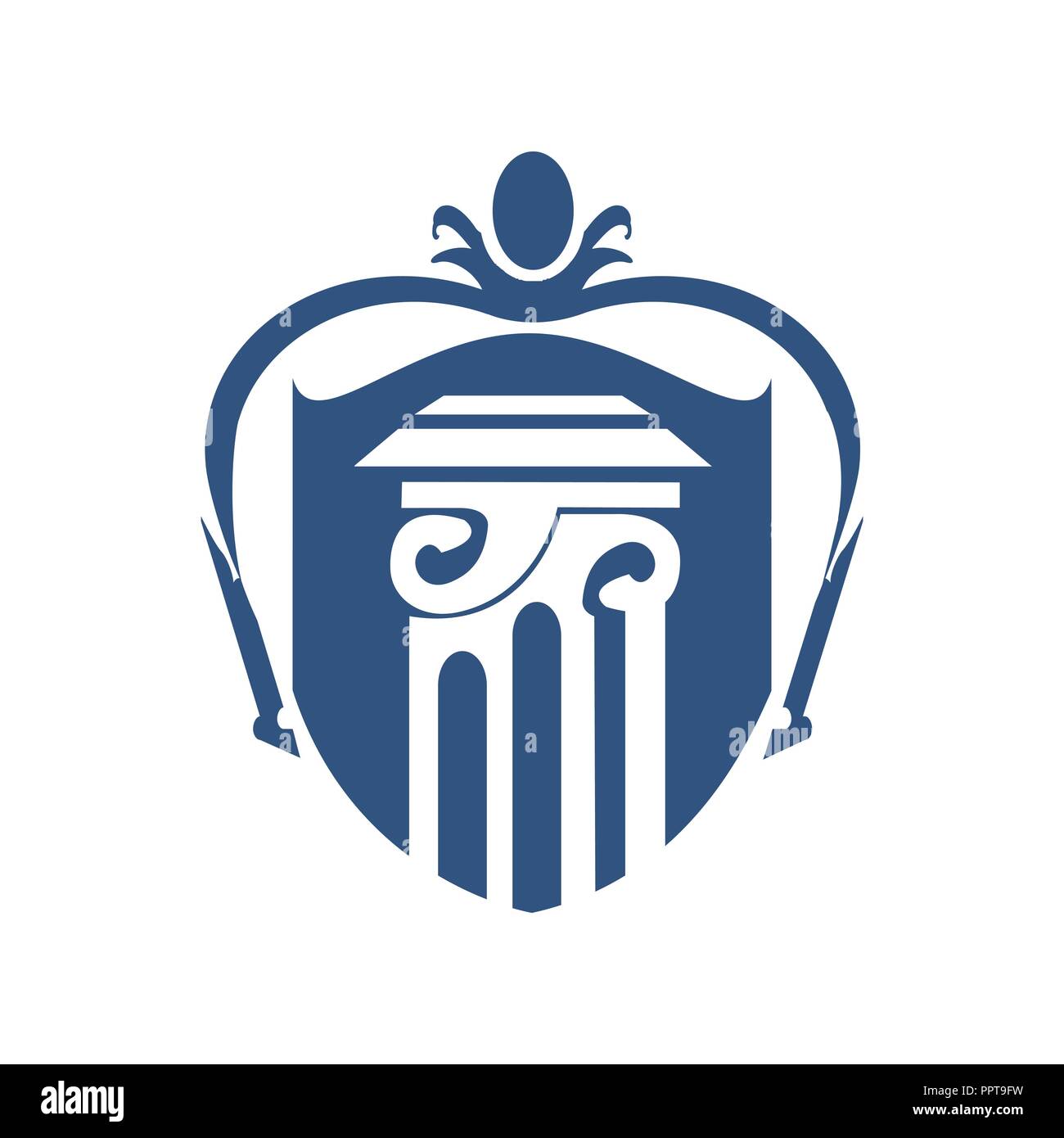 column Logo Template Stock Vector Image & Art - Alamy