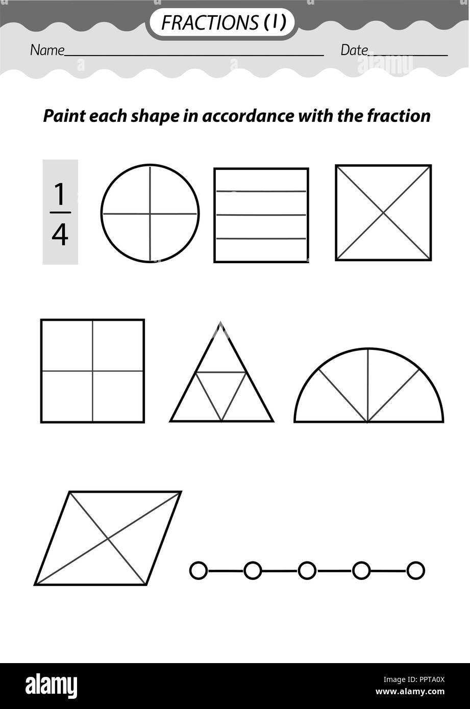 Fractions Clipart Black And White