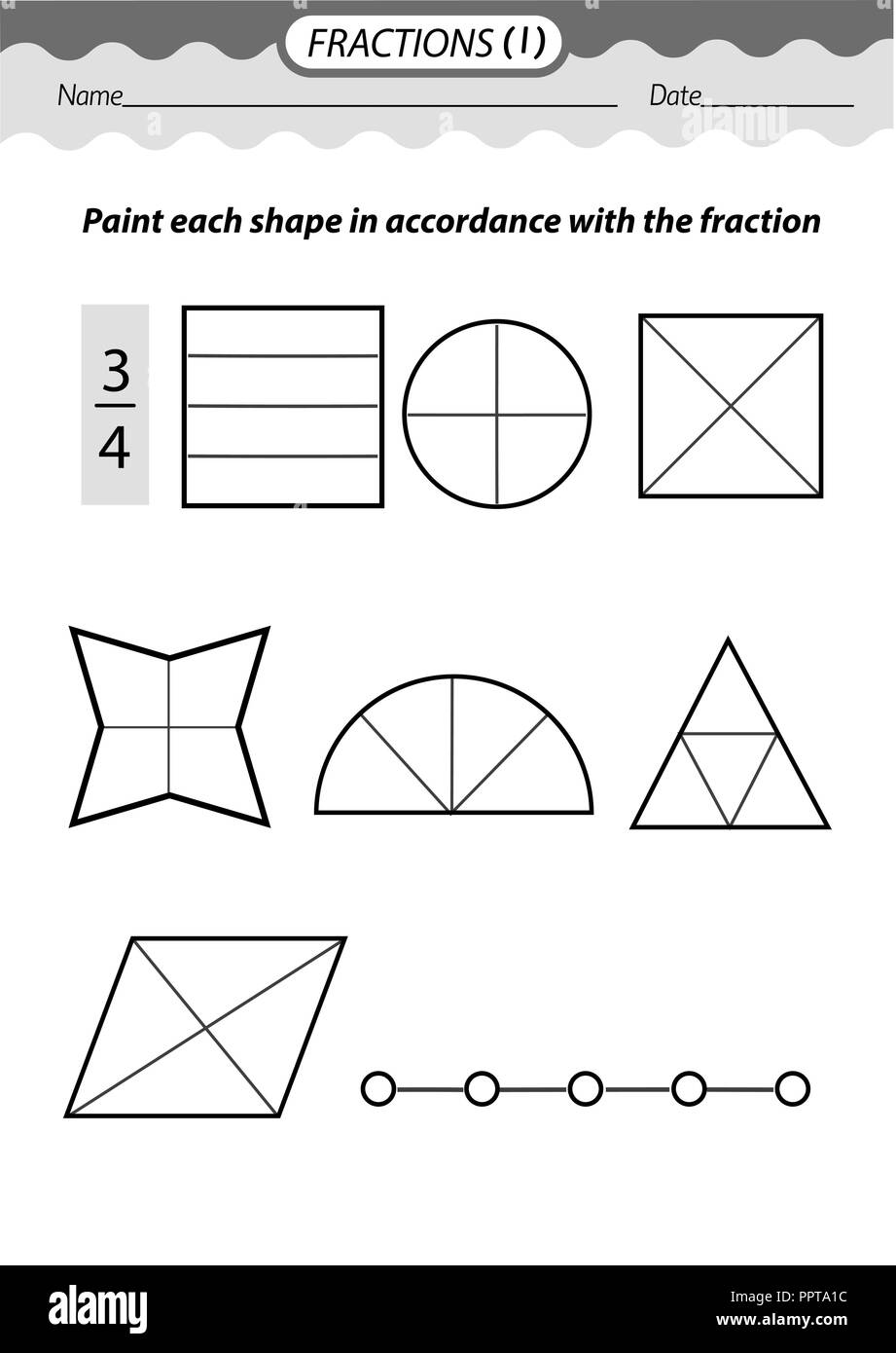 Fractions Clipart Black And White
