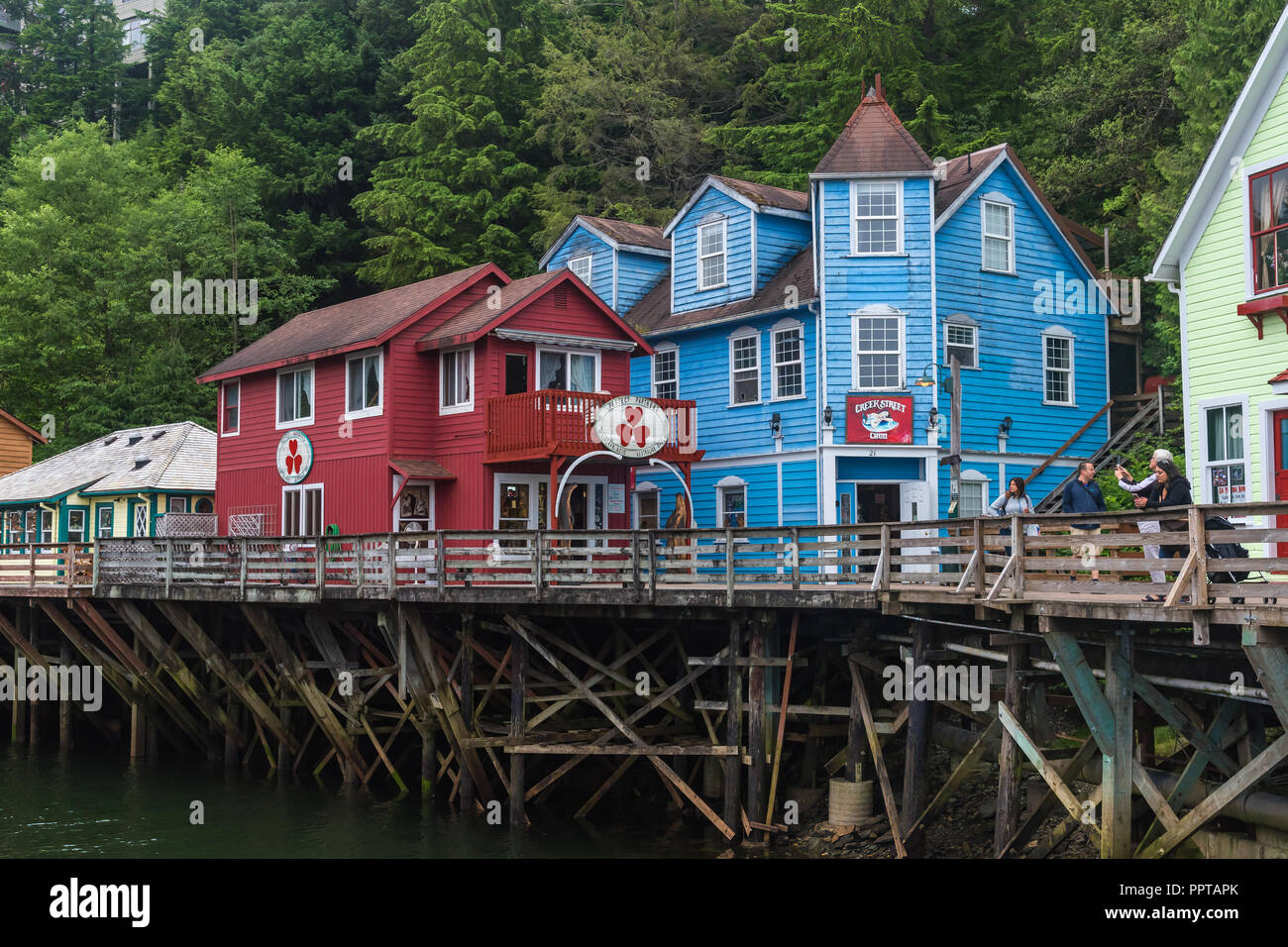 Historic Creek Street, Ketchikan, Alaska, USA Stock Photo - Alamy