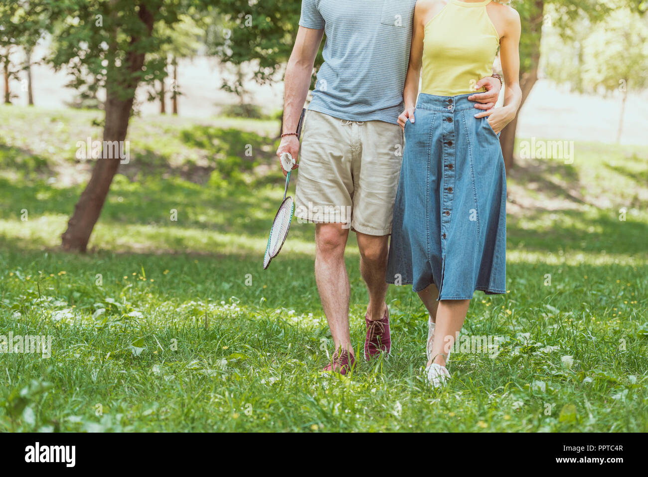 Faceless people walking park hi-res stock photography and images - Alamy