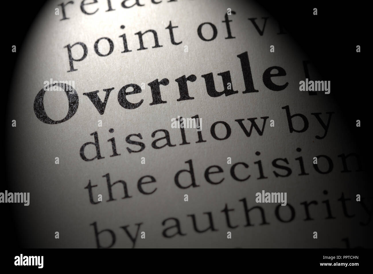 Fake Dictionary, Dictionary definition of the word overrule. including ...