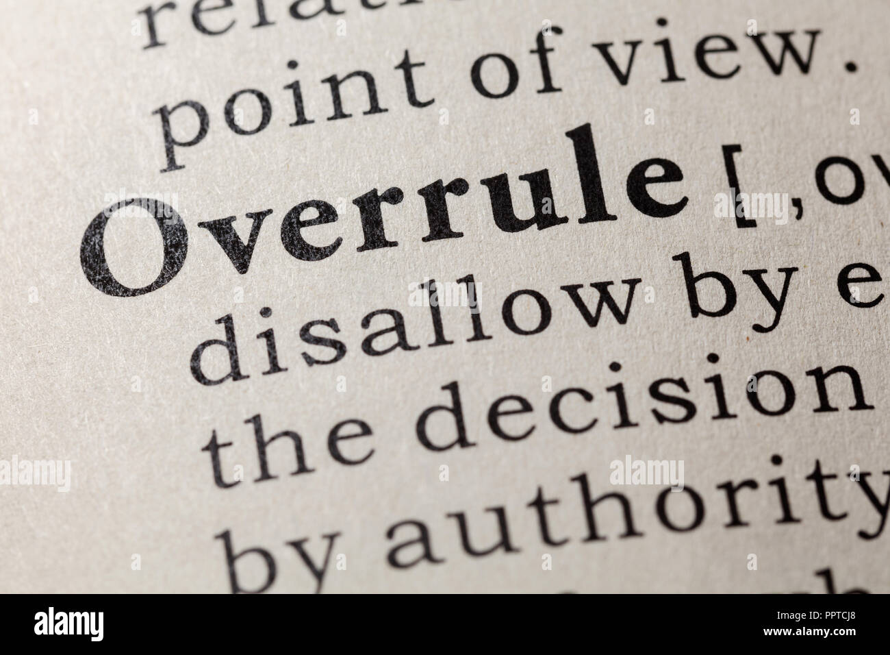 Fake Dictionary, Dictionary definition of the word overrule. including ...