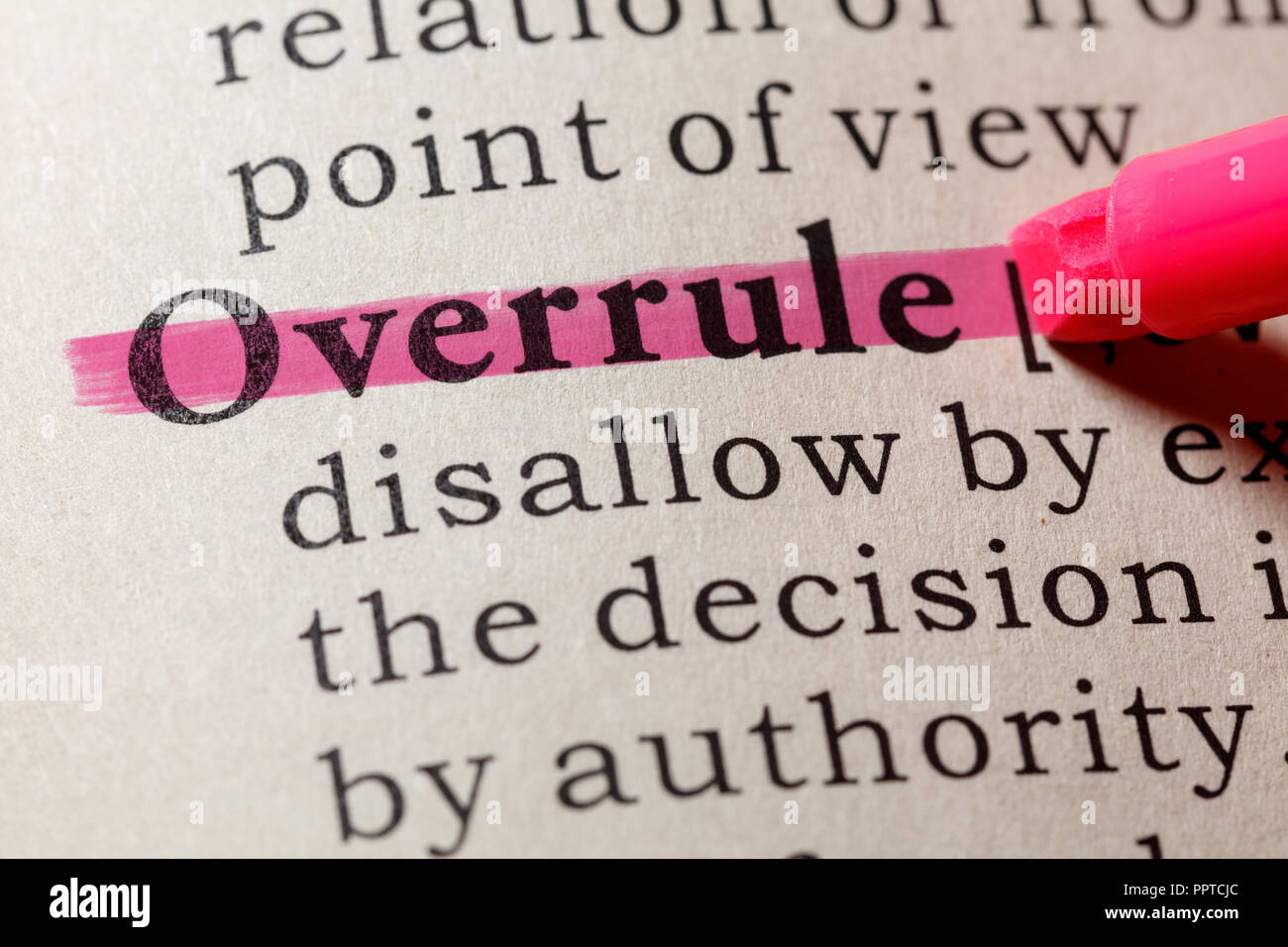 Fake Dictionary, Dictionary definition of the word overrule. including ...