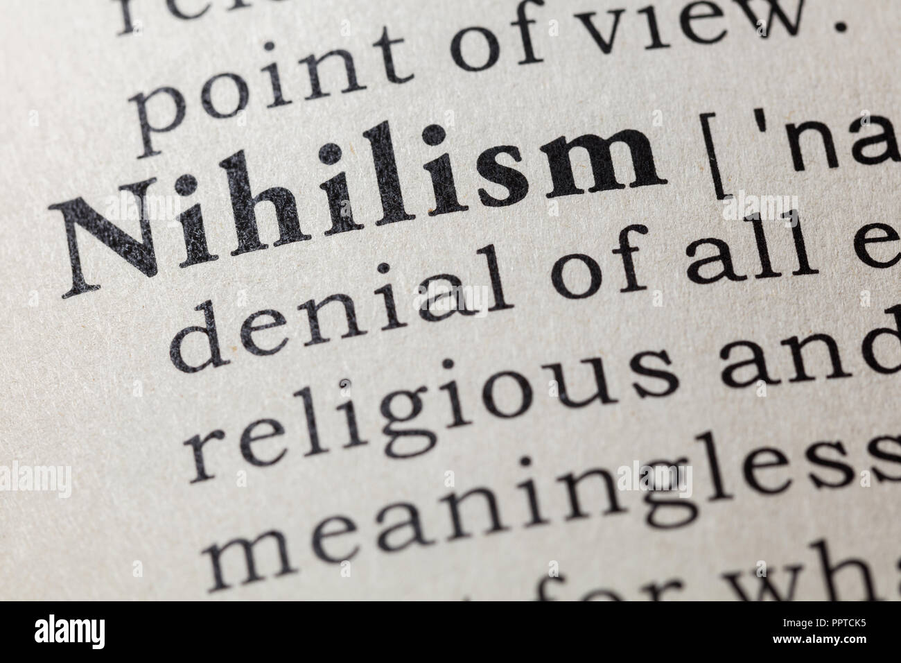 Fake Dictionary, Dictionary definition of the word nihilism. including ...