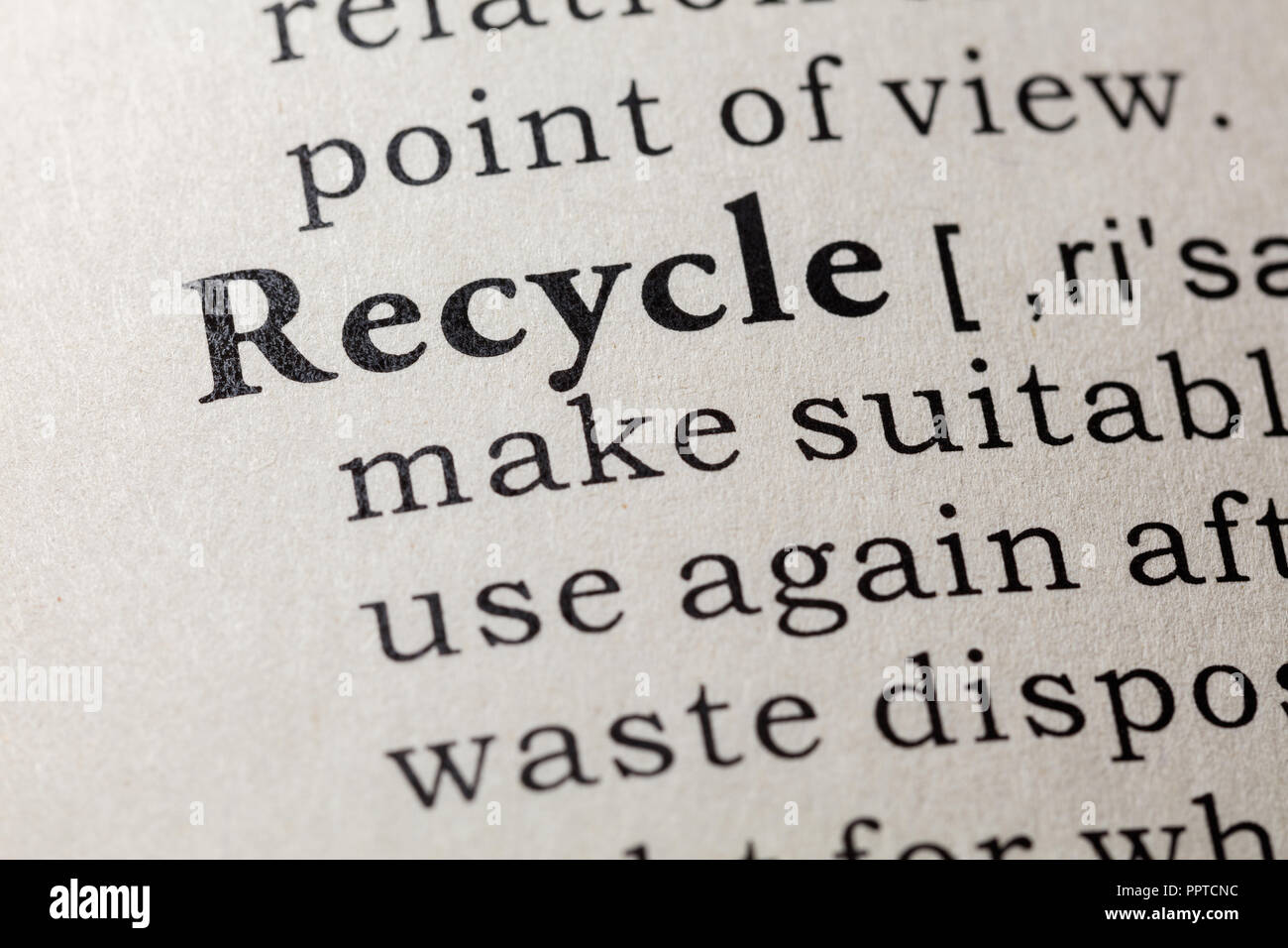 Fake Dictionary, Dictionary definition of the word recycle. including ...