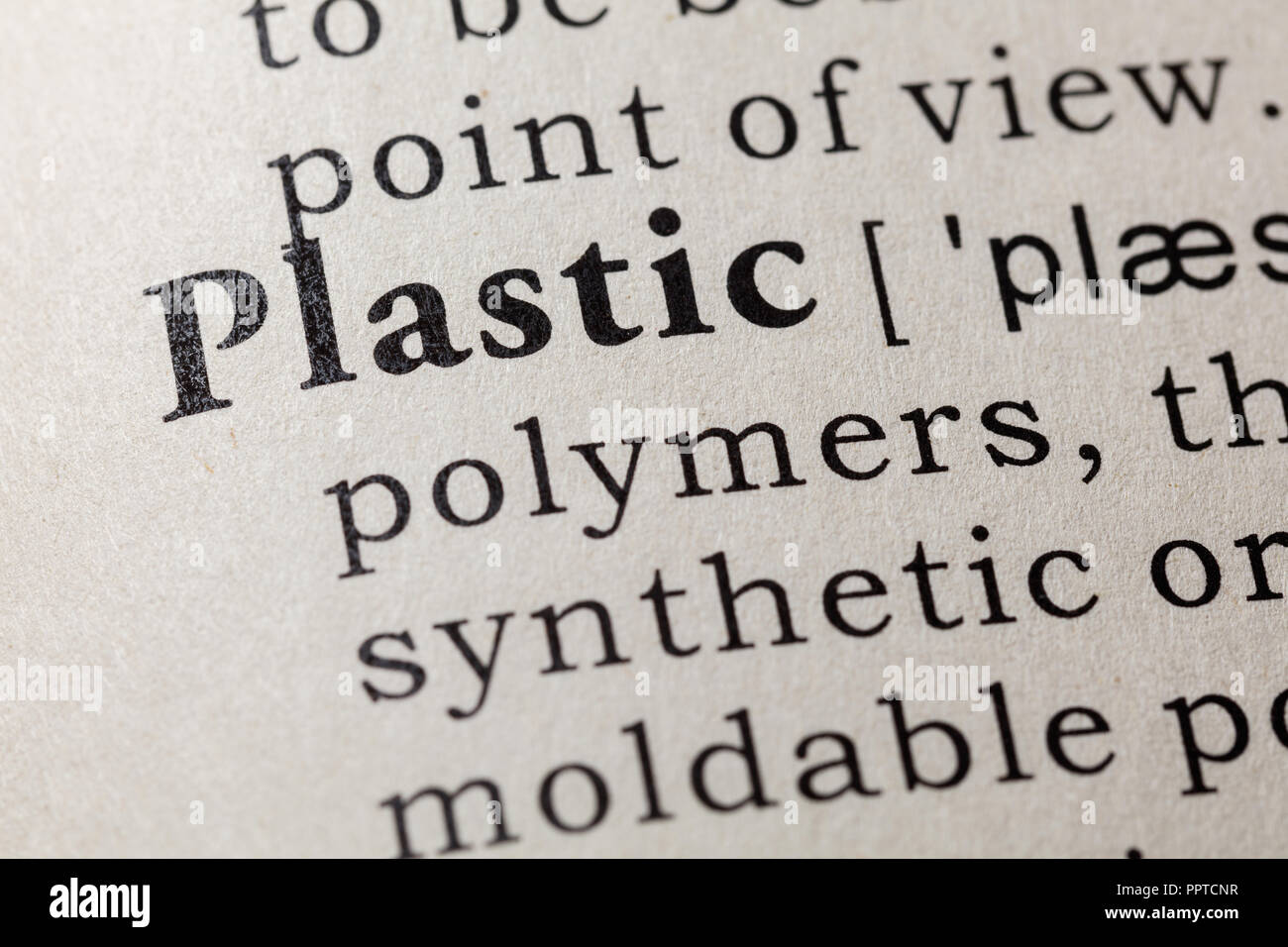 Fake Dictionary, Dictionary definition of the word plastic. including ...