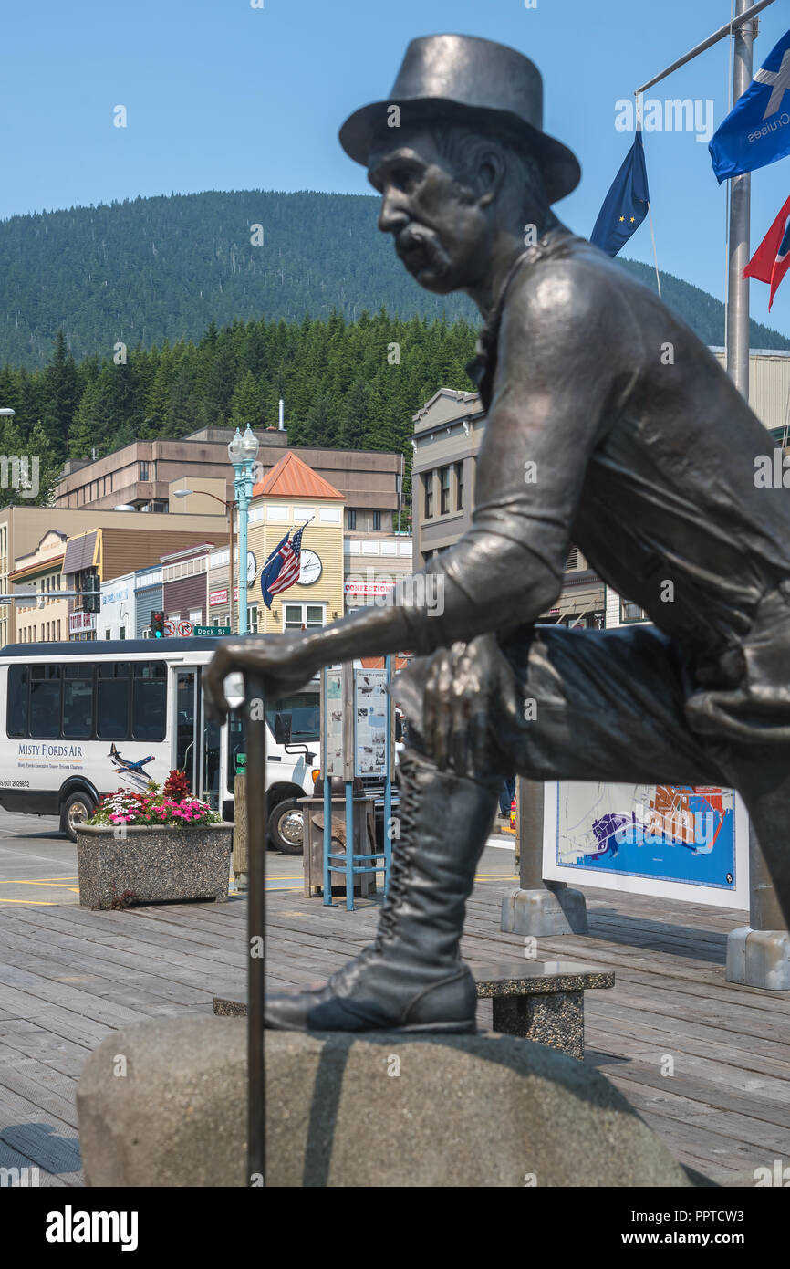 Detail of Dave Rubin's bronze monument "The Rock" ,Ketchikan, Alaska ...
