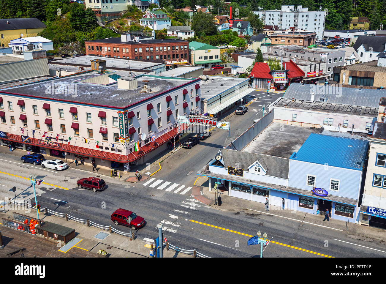 Top view of Ketchikan, Alaska, USA Stock Photo - Alamy