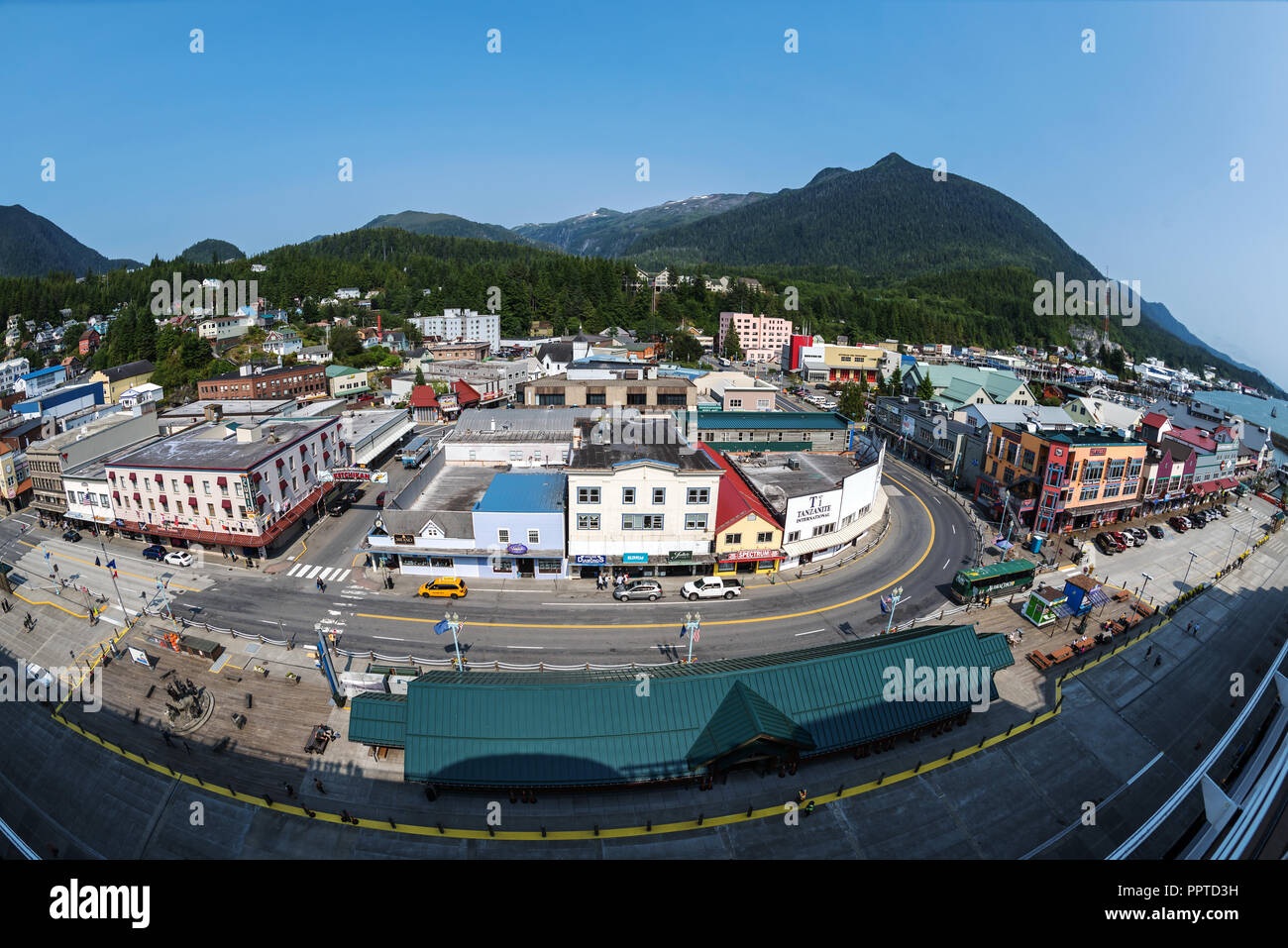 Top view of Ketchikan, Alaska, USA Stock Photo - Alamy