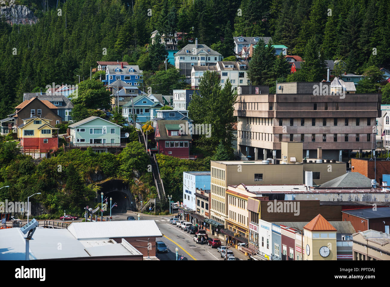 Top view of Ketchikan, Alaska, USA Stock Photo - Alamy