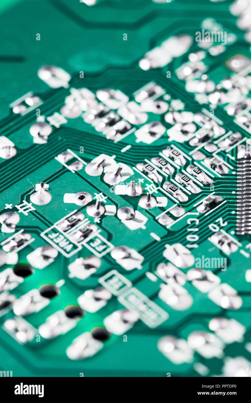 Green digital circuit board background Stock Photo - Alamy