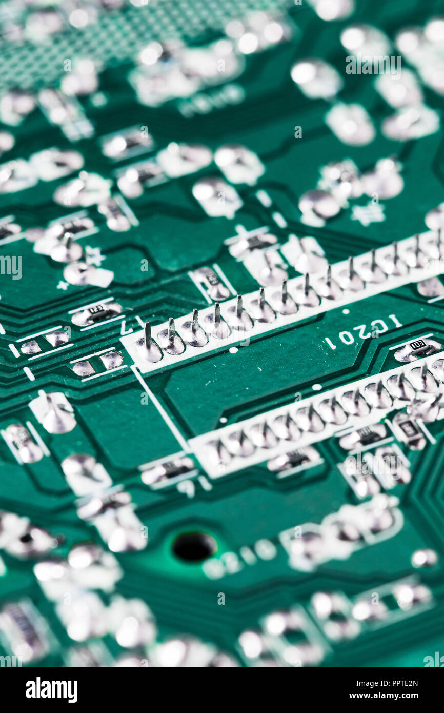 Green digital circuit board background Stock Photo - Alamy