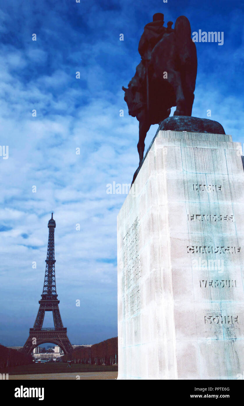 Eiffel tower from place joffre hi-res stock photography and images - Alamy
