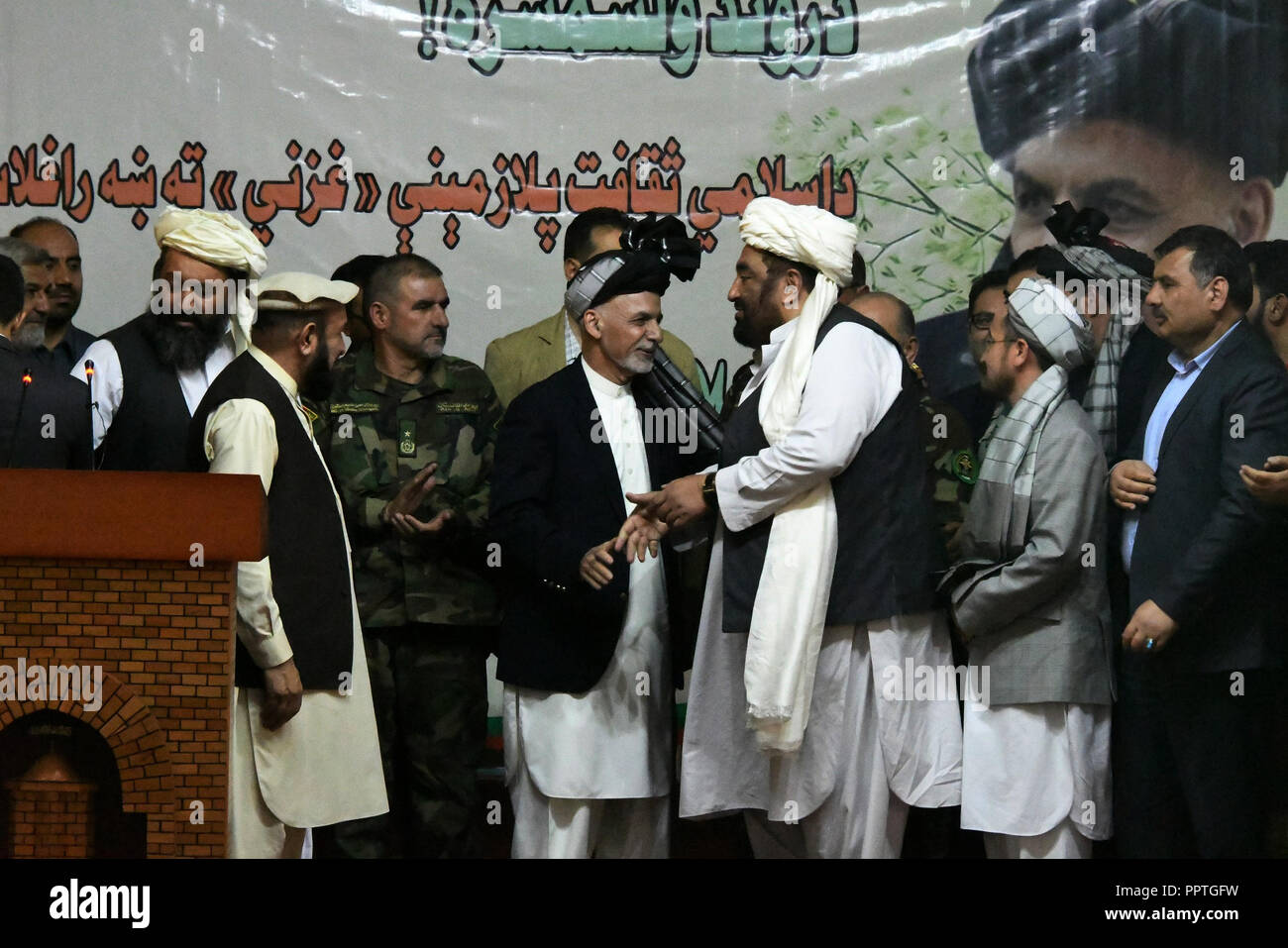 Ghazni, Afghanistan. 27th Sep, 2018. Afghan President Mohammad Ashraf ...