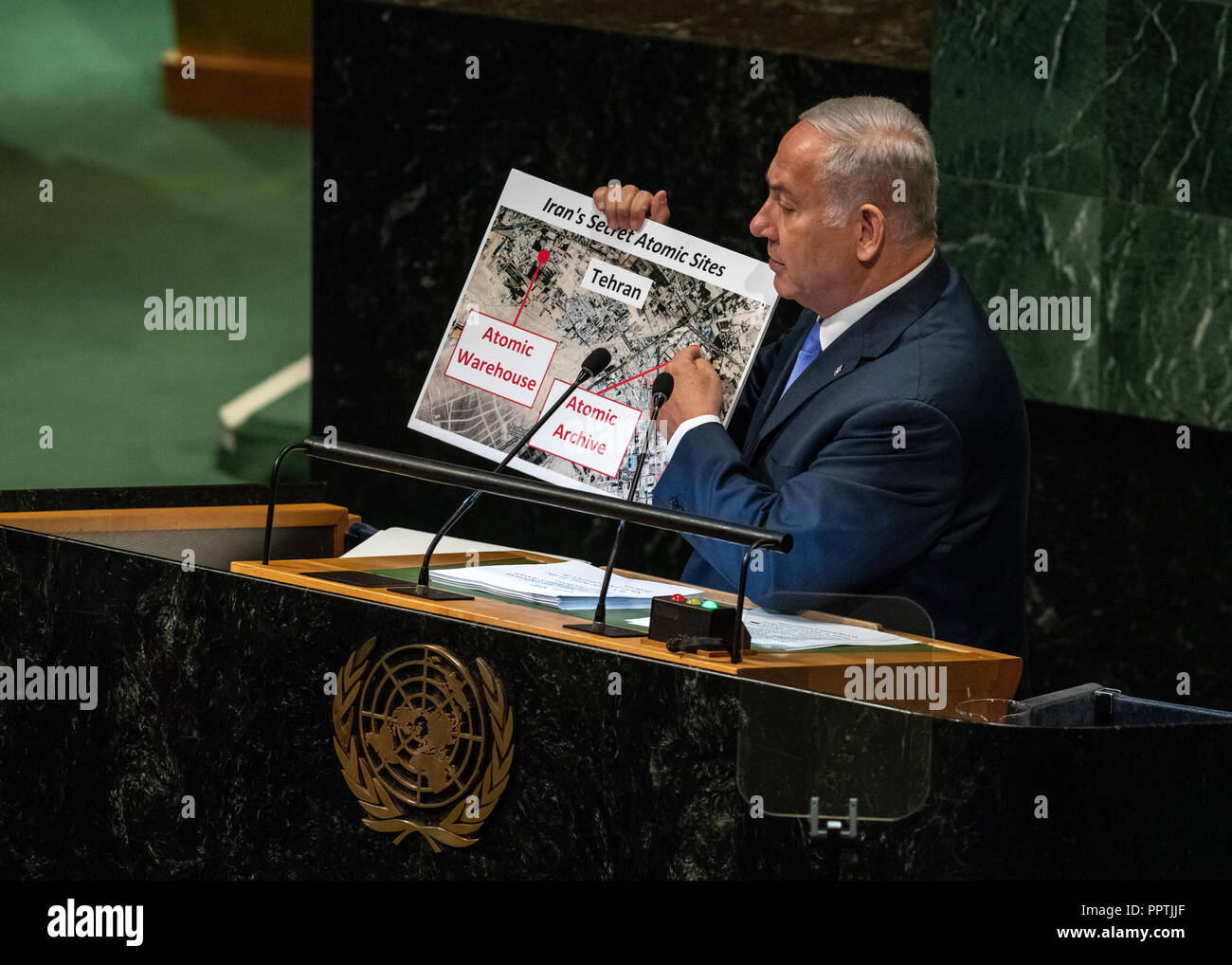 New York, USA, 27 September 2018. Israel Prime Minister Benjamin ...