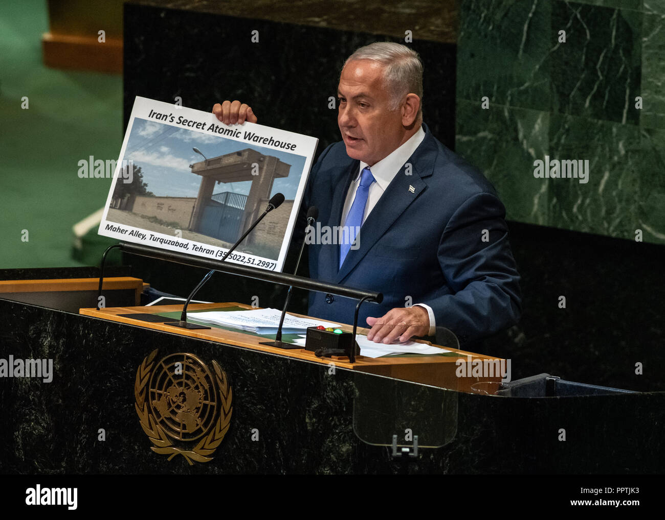 New York, USA, 27 September 2018. Israel Prime Minister Benjamin ...