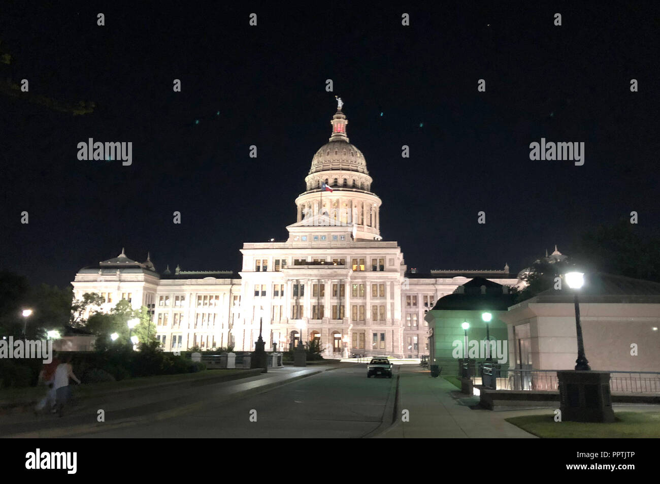 General overall view of the Texas State Capitol building in Austin ...
