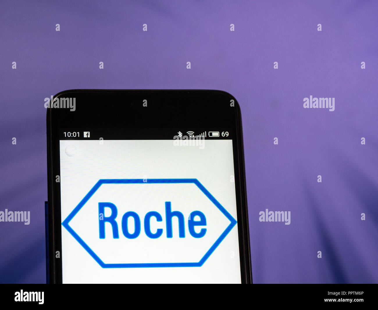 September 27, 2018 - Kiev, Ukraine - Hoffmann-La Roche logo seen ...