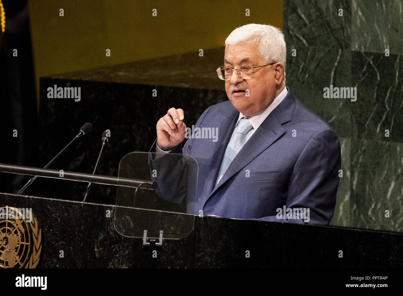 New York, NY, USA. 27th Sep, 2018. MAHMOUD ABBAS, President of the ...