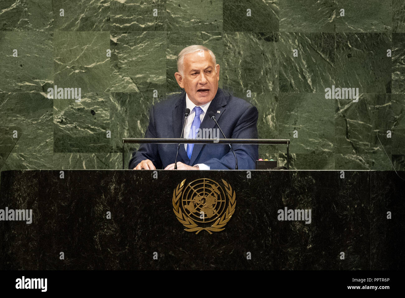 New York, NY, USA. 27th Sep, 2018. BENJAMIN NETANYAHU, Prime Minister ...