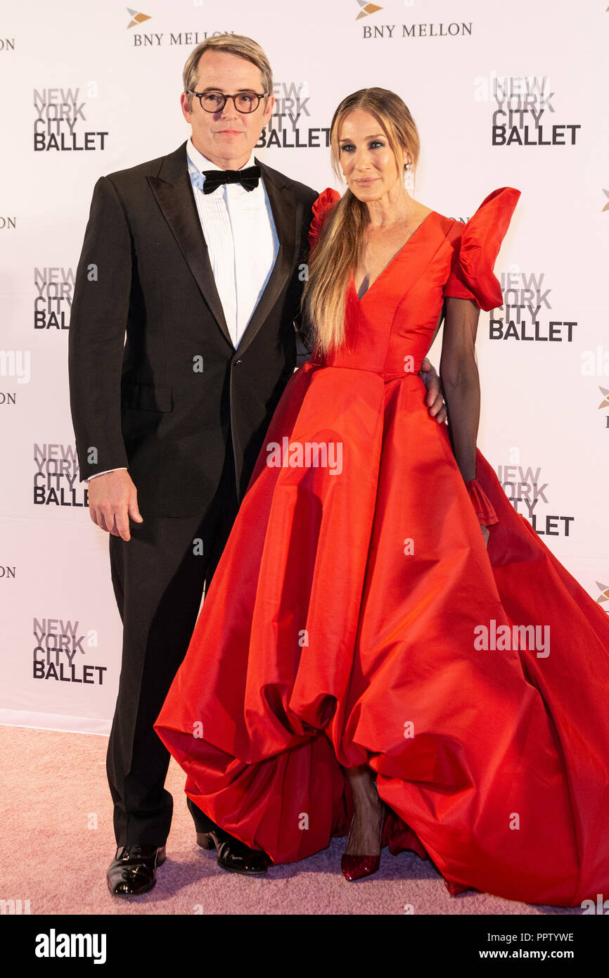 New York, NY - September 27, 2018: Matthew Broderick, Sarah Jessica ...