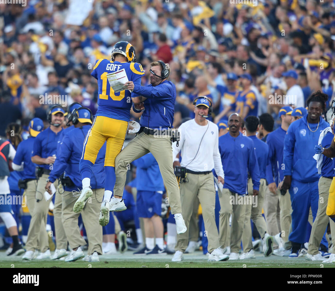 Los Angeles, CA, USA. 27th Sep, 2018. Los Angeles Rams quarterback ...
