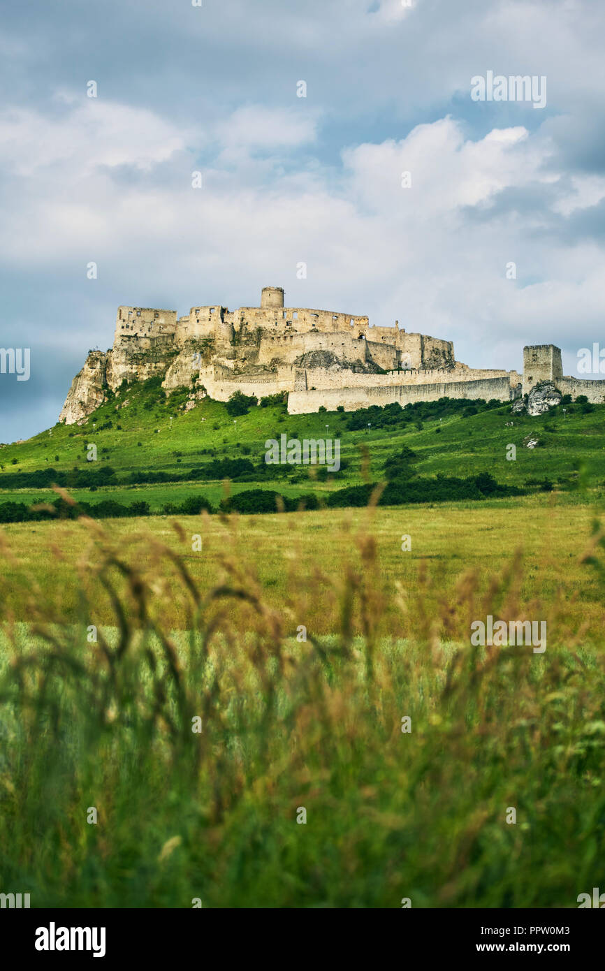 Spis Castle in Slovakia. Europe. Ancient Castle Spis Castle on a ...
