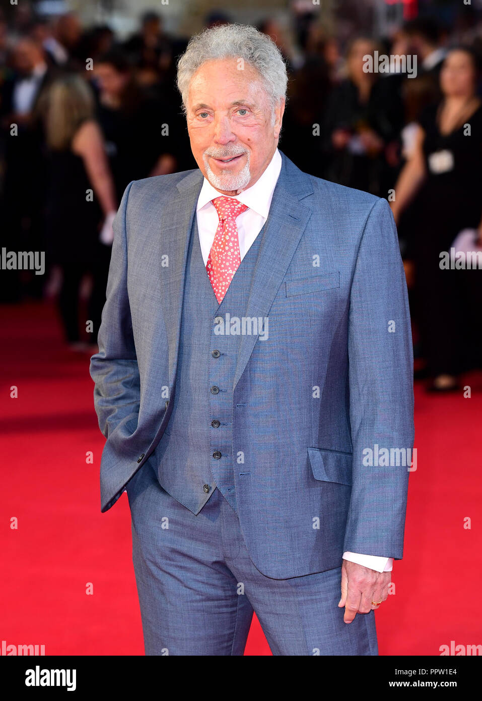 Tom Jones attending the UK Premiere of A Star is Born held at the Vue ...
