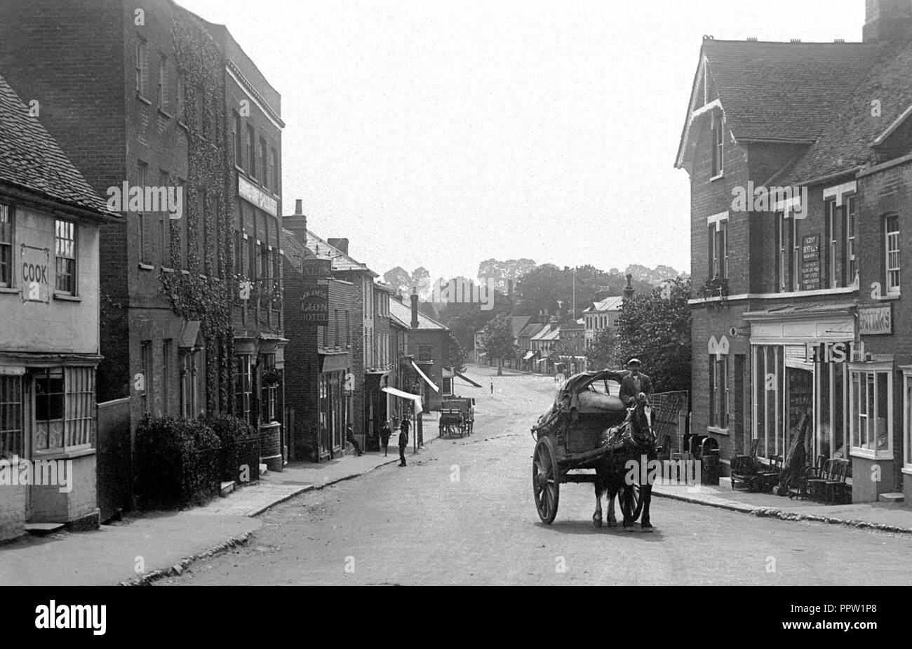 Rayleigh High Street early 1900s Stock Photo - Alamy