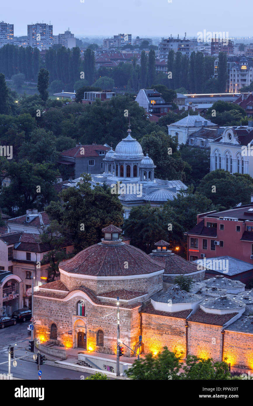 PLOVDIV, BULGARIA - MAY 24, 2018: Amazing Night Panorama to City of ...