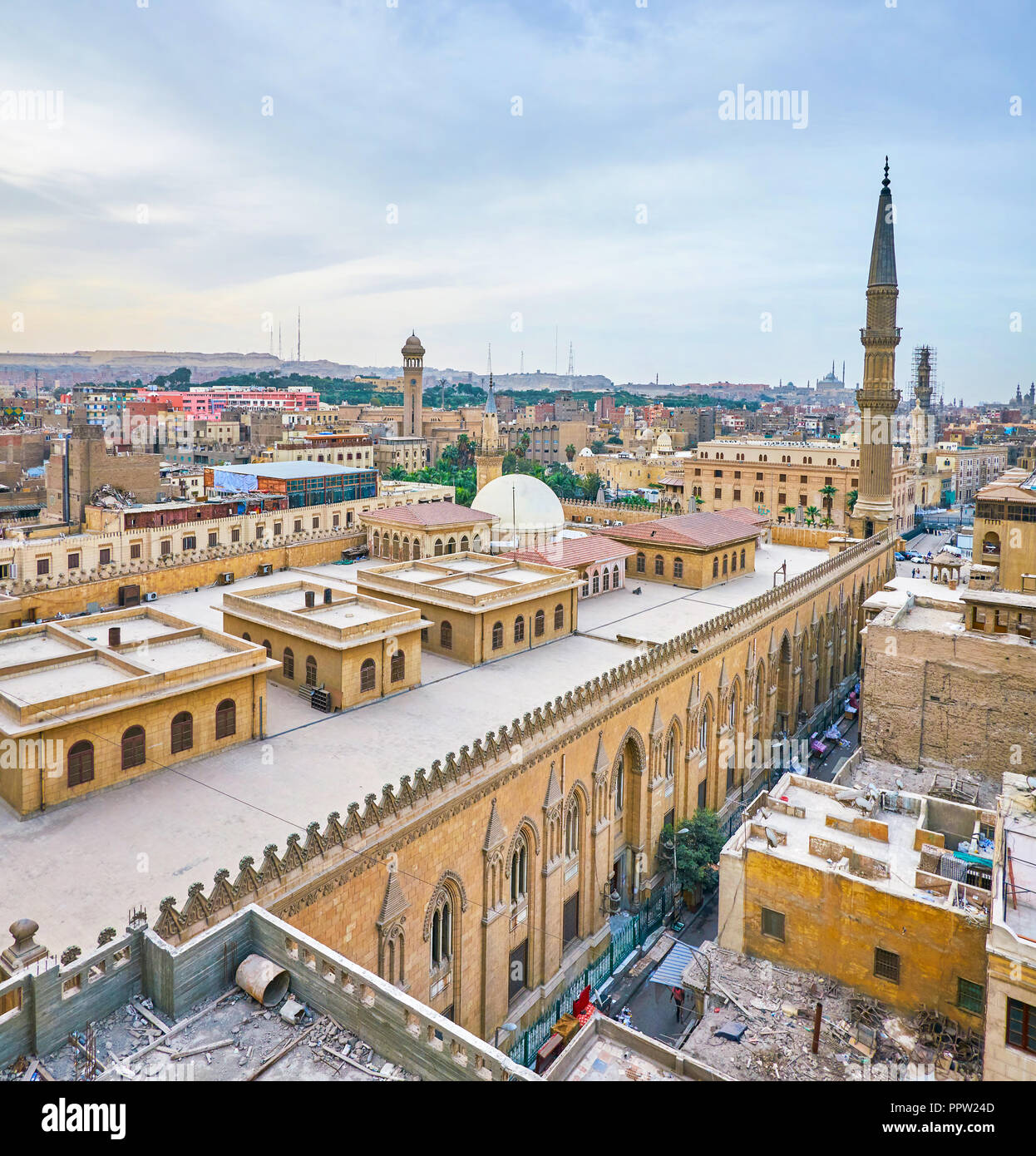 The huge Al-Hussein Mosque is one of the most notable landmarks of ...