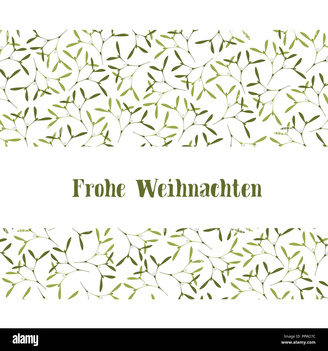 Mistletoe Border Black And White