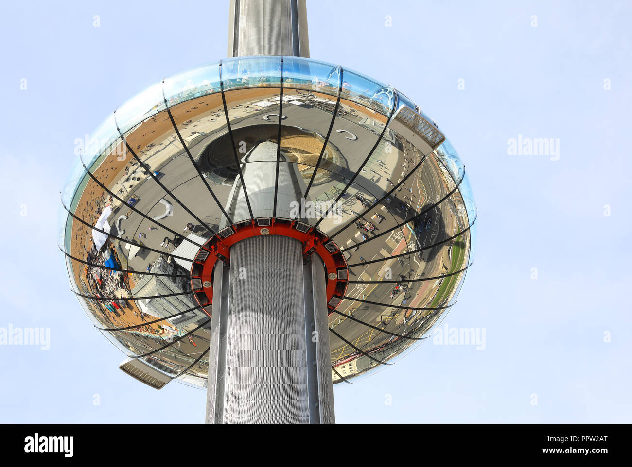 The glass viewing pod on the 162 metre observation tower that is the ...