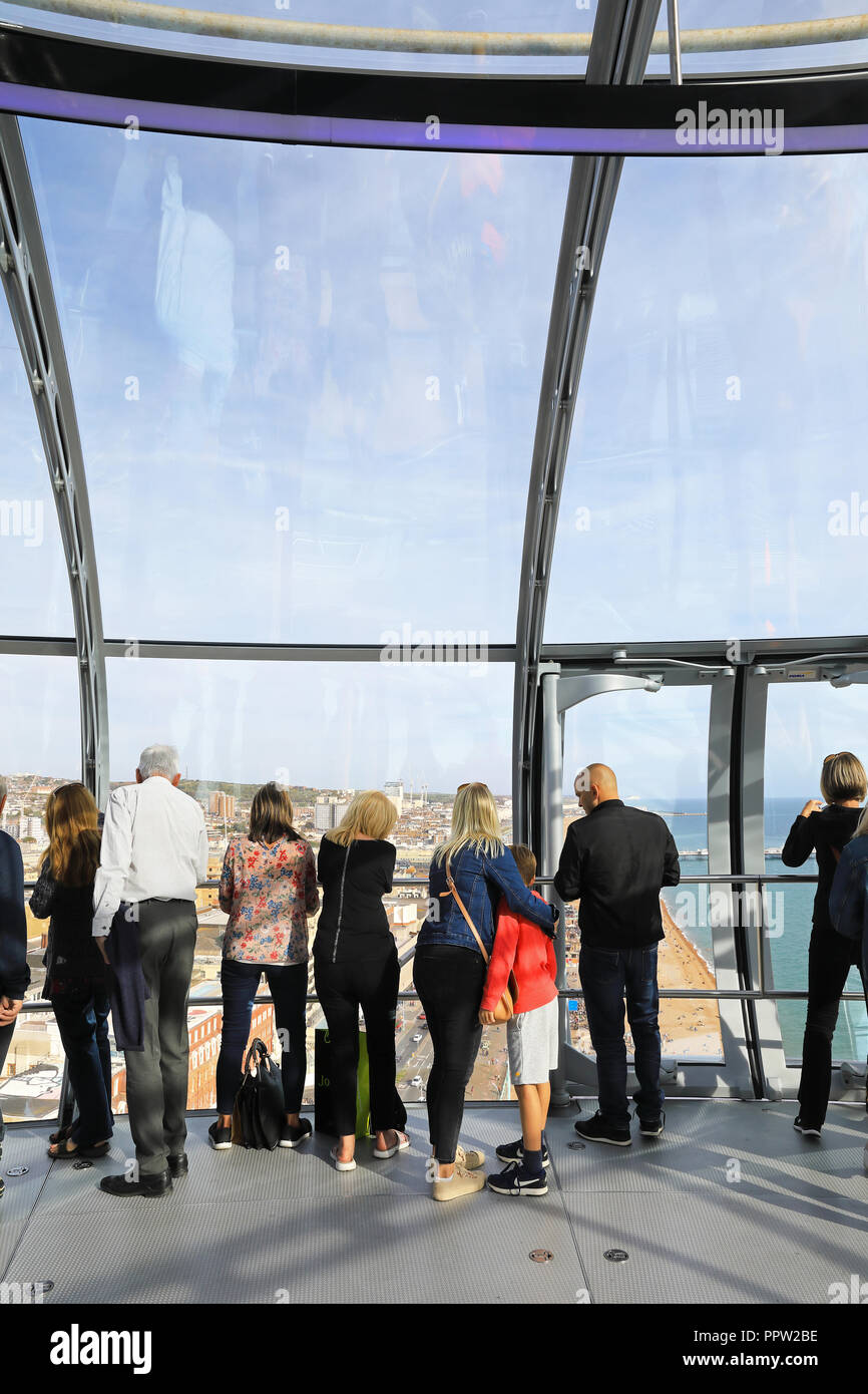 The glass viewing pod on the 162 metre observation tower that is the ...
